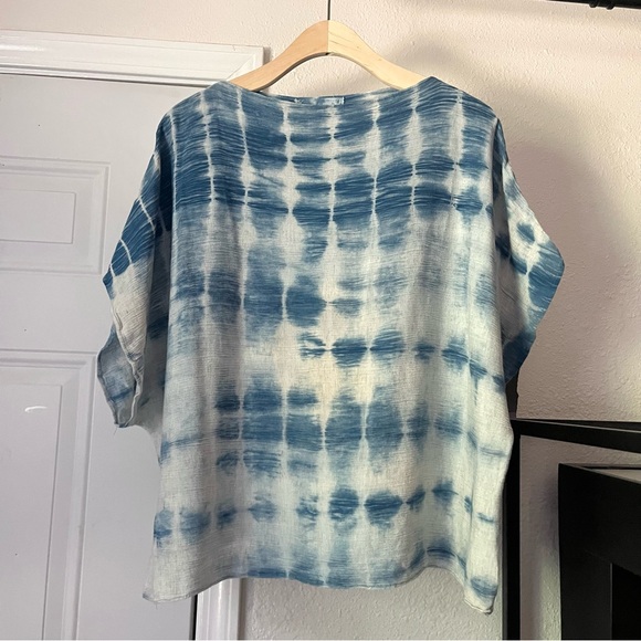 tj indigo clothing co | Tops | Tj Indigo Clothing Co Blue White Tie Dye ...